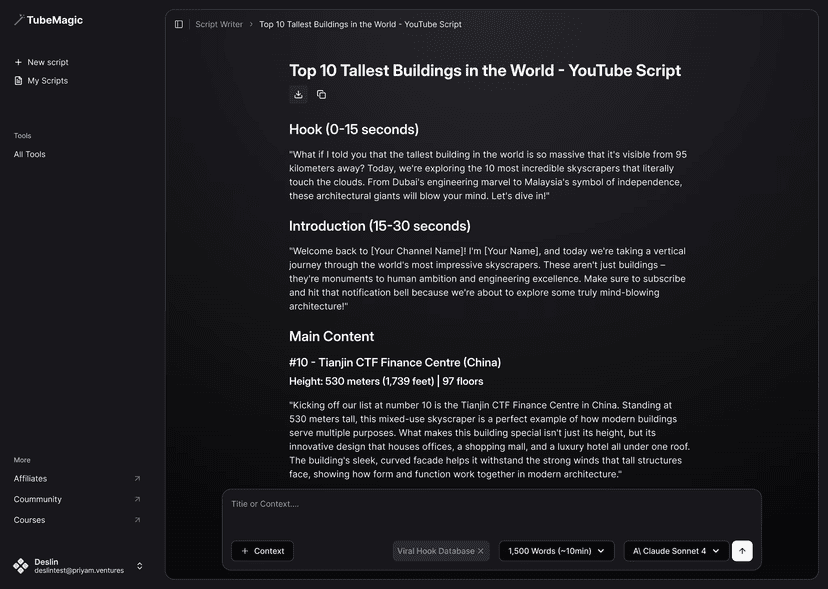 TubeMagic - AI Tools to Help You With YouTube